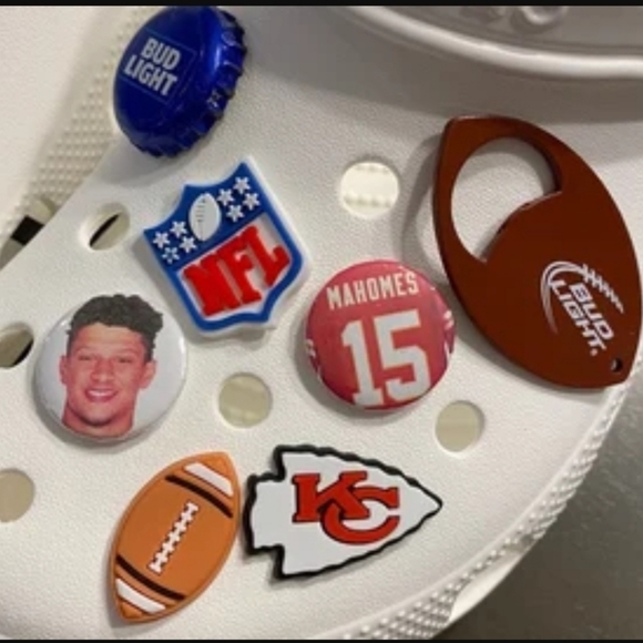 Shoes | 7 Kansas City Chiefs Mahomes Clog Charms | Poshmark